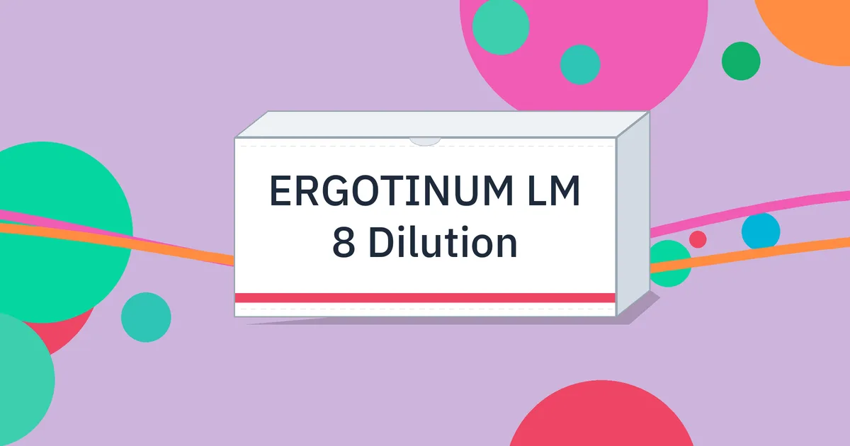 Symbolbild: Packung mit der Aufschrift ERGOTINUM LM 8 Dilution (PZN 13477169) – Verfügbarkeit und Bezug in Apotheken in Frankfurt am Main