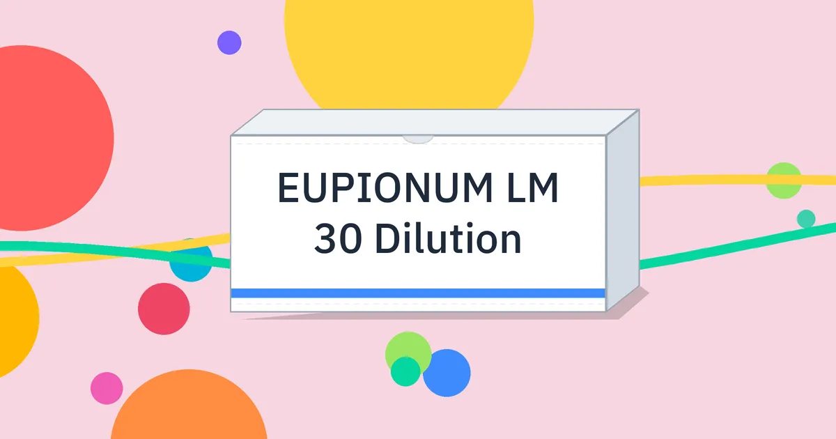 Symbolbild: Packung mit der Aufschrift EUPIONUM LM 30 Dilution (PZN 13483891) – Verfügbarkeit und Bezug in Apotheken in Frankfurt am Main