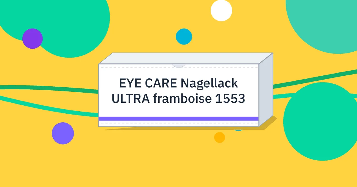 Symbolbild: Packung mit der Aufschrift EYE CARE Nagellack ULTRA framboise 1553 (PZN 20582607) – Verfügbarkeit und Bezug in Apotheken in Frankfurt am Main