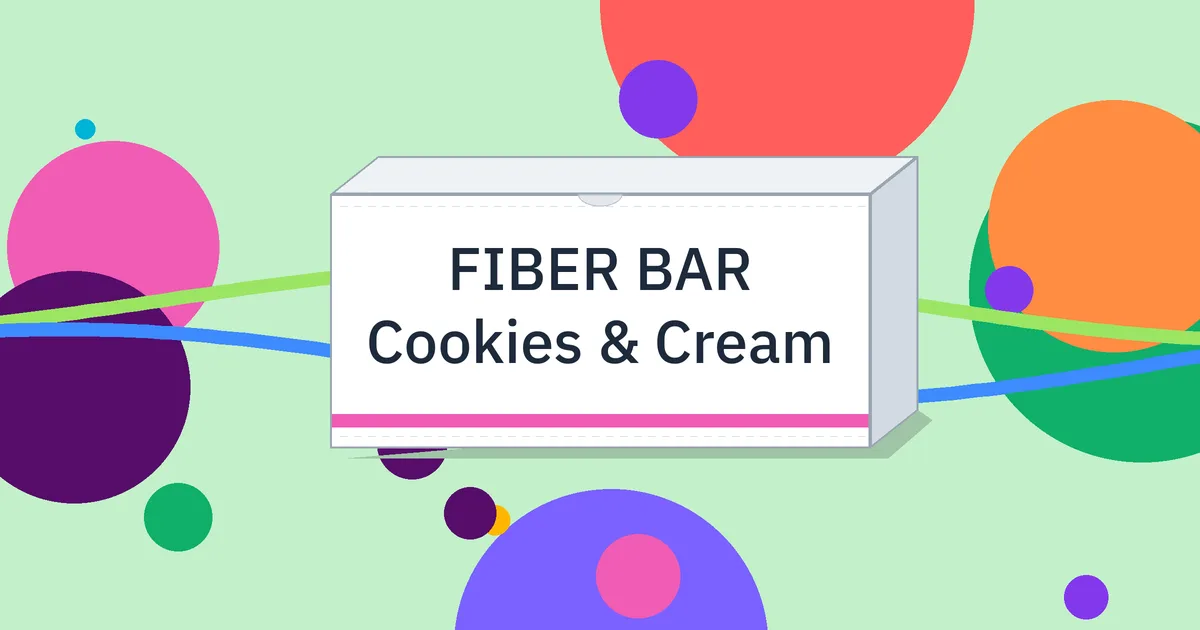 Symbolbild: Packung mit der Aufschrift FIBER BAR Cookies & Cream (PZN 12146743) – Verfügbarkeit und Bezug in Apotheken in Frankfurt am Main