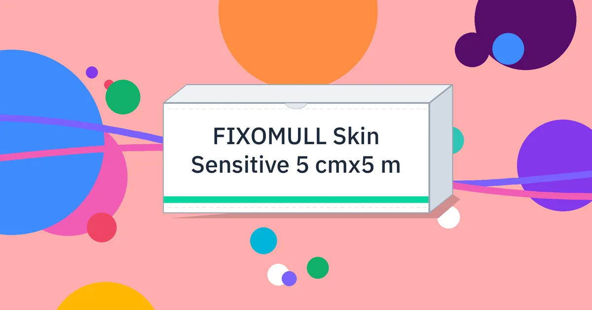 Symbolbild: Packung mit der Aufschrift FIXOMULL Skin Sensitive 5 cmx5 m (PZN 15878719) – Verfügbarkeit und Bezug in Apotheken in Frankfurt am Main