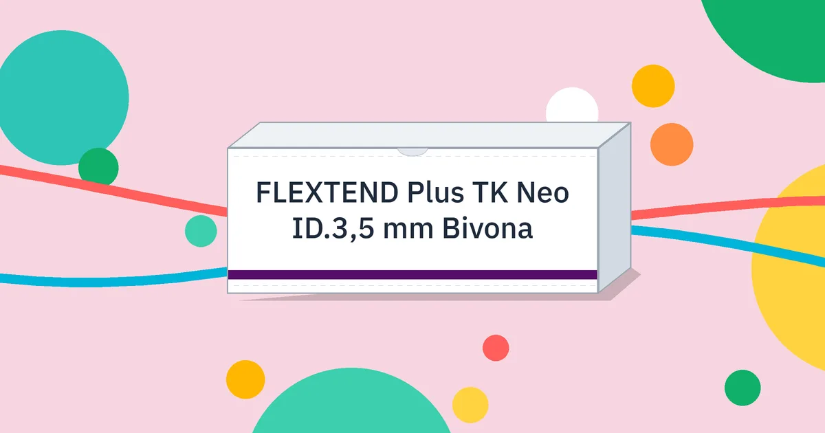 Symbolbild: Packung mit der Aufschrift FLEXTEND Plus TK Neo ID.3,5 mm Bivona (PZN 02249399) – Verfügbarkeit und Bezug in Apotheken in Frankfurt am Main