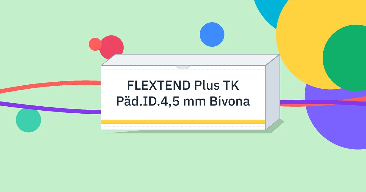 Symbolbild: Packung mit der Aufschrift FLEXTEND Plus TK Päd.ID.4,5 mm Bivona (PZN 02249471) – Verfügbarkeit und Bezug in Apotheken in Frankfurt am Main
