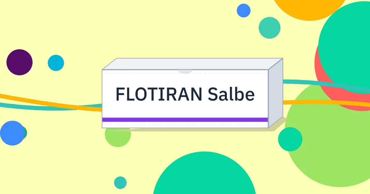 Symbolbild: Packung mit der Aufschrift FLOTIRAN Salbe (PZN 03364694) – Verfügbarkeit und Bezug in Apotheken in Frankfurt am Main