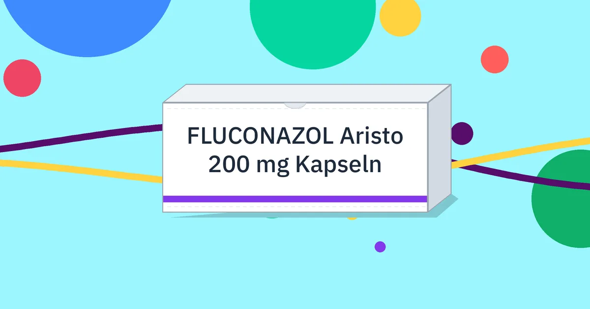 Symbolbild: Packung mit der Aufschrift FLUCONAZOL Aristo 200 mg Kapseln (PZN 07063311) – Verfügbarkeit und Bezug in Apotheken in Frankfurt am Main