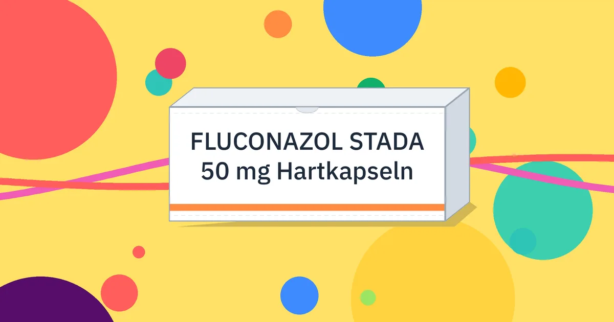 Symbolbild: Packung mit der Aufschrift FLUCONAZOL STADA 50 mg Hartkapseln (PZN 03442477) – Verfügbarkeit und Bezug in Apotheken in Frankfurt am Main