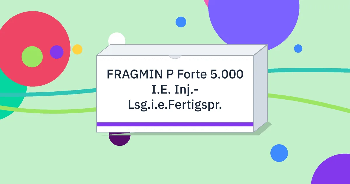 Symbolbild: Packung mit der Aufschrift FRAGMIN P Forte 5.000 I.E. Inj.-Lsg.i.e.Fertigspr. (PZN 10756940) – Verfügbarkeit und Bezug in Apotheken in Frankfurt am Main