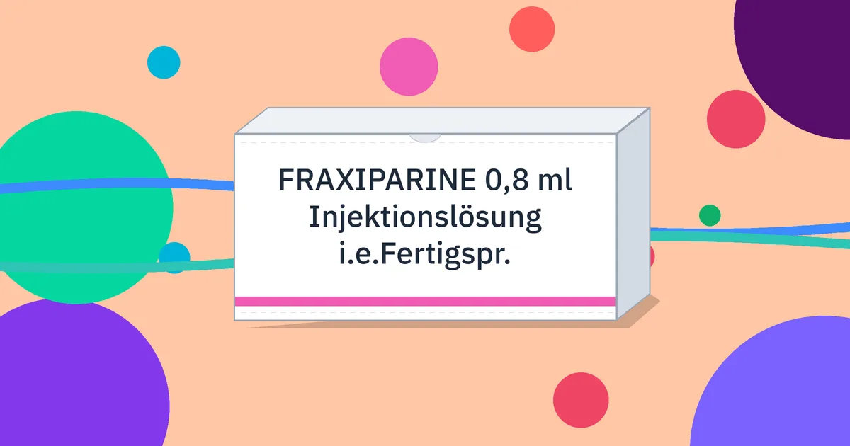 Symbolbild: Packung mit der Aufschrift FRAXIPARINE 0,8 ml Injektionslösung i.e.Fertigspr. (PZN 11068320) – Verfügbarkeit und Bezug in Apotheken in Frankfurt am Main
