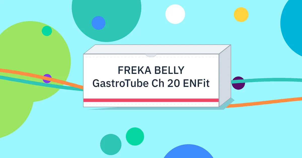 Symbolbild: Packung mit der Aufschrift FREKA BELLY GastroTube Ch 20 ENFit (PZN 19405165) – Verfügbarkeit und Bezug in Apotheken in Frankfurt am Main