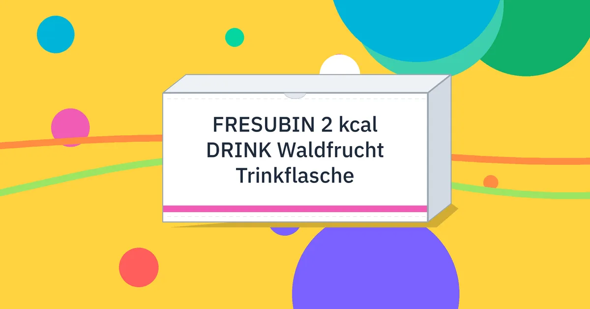 Symbolbild: Packung mit der Aufschrift FRESUBIN 2 kcal DRINK Waldfrucht Trinkflasche (PZN 19666581) – Verfügbarkeit und Bezug in Apotheken in Frankfurt am Main