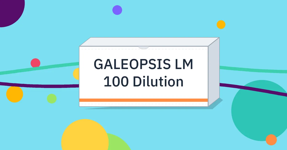 Symbolbild: Packung mit der Aufschrift GALEOPSIS LM 100 Dilution (PZN 13496497) – Verfügbarkeit und Bezug in Apotheken in Frankfurt am Main