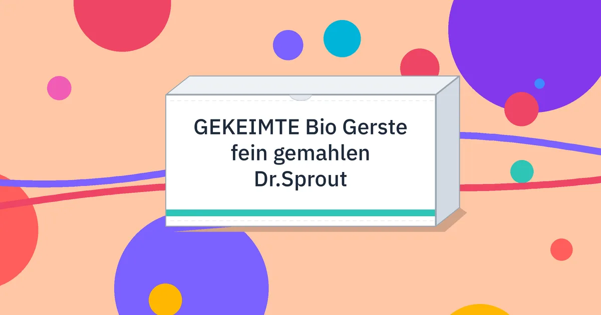 Symbolbild: Packung mit der Aufschrift GEKEIMTE Bio Gerste fein gemahlen Dr.Sprout (PZN 15633225) – Verfügbarkeit und Bezug in Apotheken in Frankfurt am Main