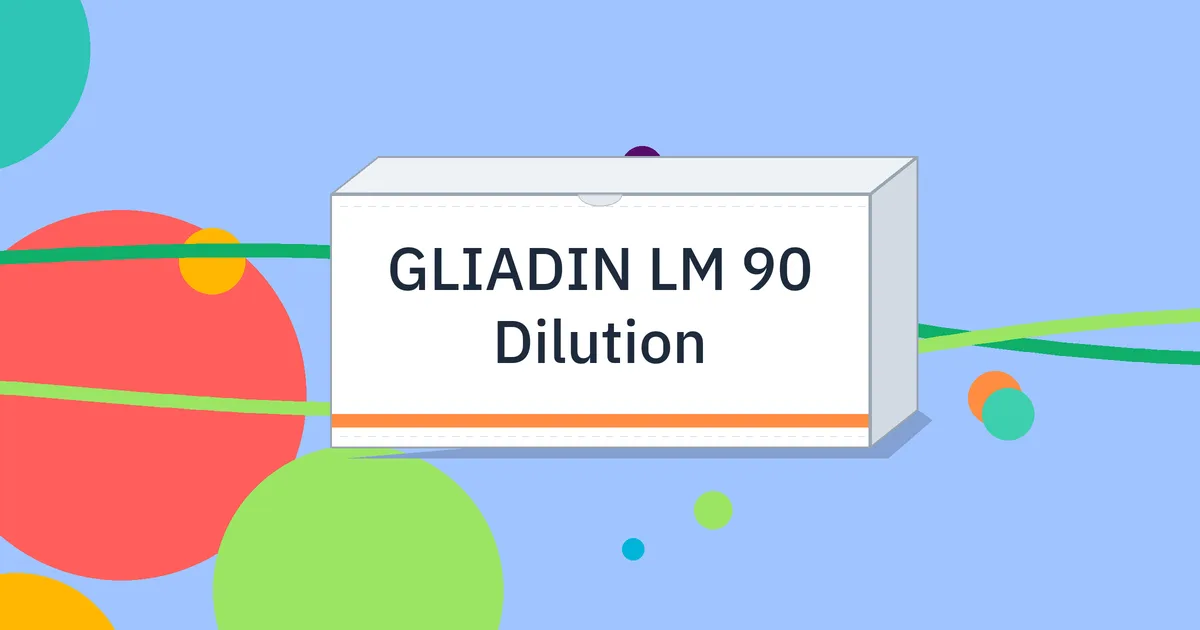 Symbolbild: Packung mit der Aufschrift GLIADIN LM 90 Dilution (PZN 13544463) – Verfügbarkeit und Bezug in Apotheken in Frankfurt am Main