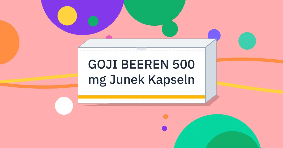 Symbolbild: Packung mit der Aufschrift GOJI BEEREN 500 mg Junek Kapseln (PZN 10051197) – Verfügbarkeit und Bezug in Apotheken in Frankfurt am Main