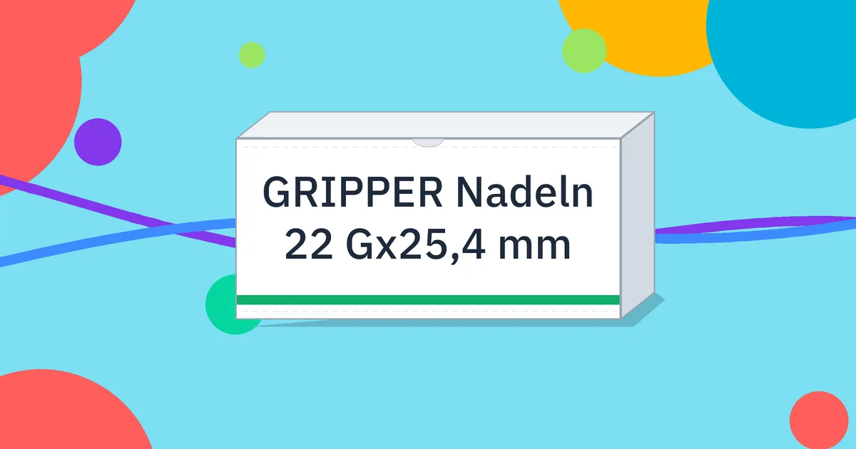 Symbolbild: Packung mit der Aufschrift GRIPPER Nadeln 22 Gx25,4 mm (PZN 05495710) – Verfügbarkeit und Bezug in Apotheken in Frankfurt am Main