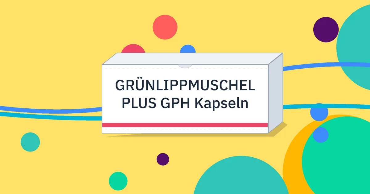 Symbolbild: Packung mit der Aufschrift GRÜNLIPPMUSCHEL PLUS GPH Kapseln (PZN 09324224) – Verfügbarkeit und Bezug in Apotheken in Frankfurt am Main