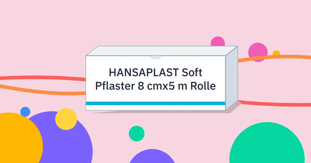 Symbolbild: Packung mit der Aufschrift HANSAPLAST Soft Pflaster 8 cmx5 m Rolle (PZN 09678092) – Verfügbarkeit und Bezug in Apotheken in Frankfurt am Main
