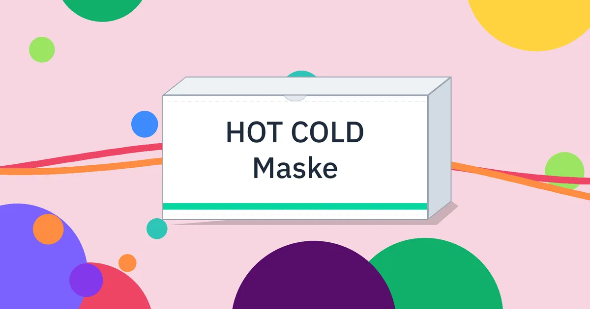 Symbolbild: Packung mit der Aufschrift HOT COLD Maske (PZN 07631063) – Verfügbarkeit und Bezug in Apotheken in Frankfurt am Main