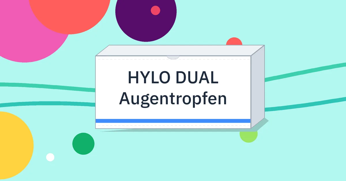Symbolbild: Packung mit der Aufschrift HYLO DUAL Augentropfen (PZN 15661144) – Verfügbarkeit und Bezug in Apotheken in Frankfurt am Main