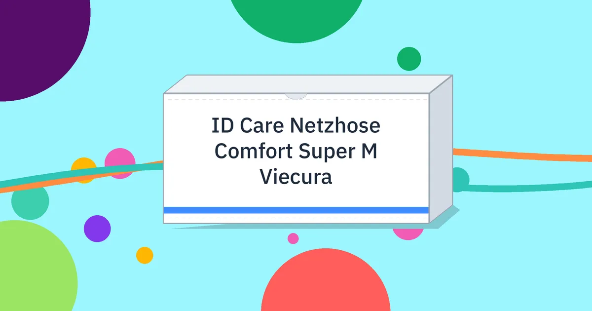 Symbolbild: Packung mit der Aufschrift ID Care Netzhose Comfort Super M Viecura (PZN 19306552) – Verfügbarkeit und Bezug in Apotheken in Frankfurt am Main