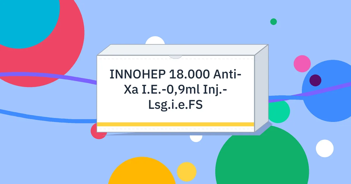Symbolbild: Packung mit der Aufschrift INNOHEP 18.000 Anti-Xa I.E.-0,9ml Inj.-Lsg.i.e.FS (PZN 17416756) – Verfügbarkeit und Bezug in Apotheken in Frankfurt am Main