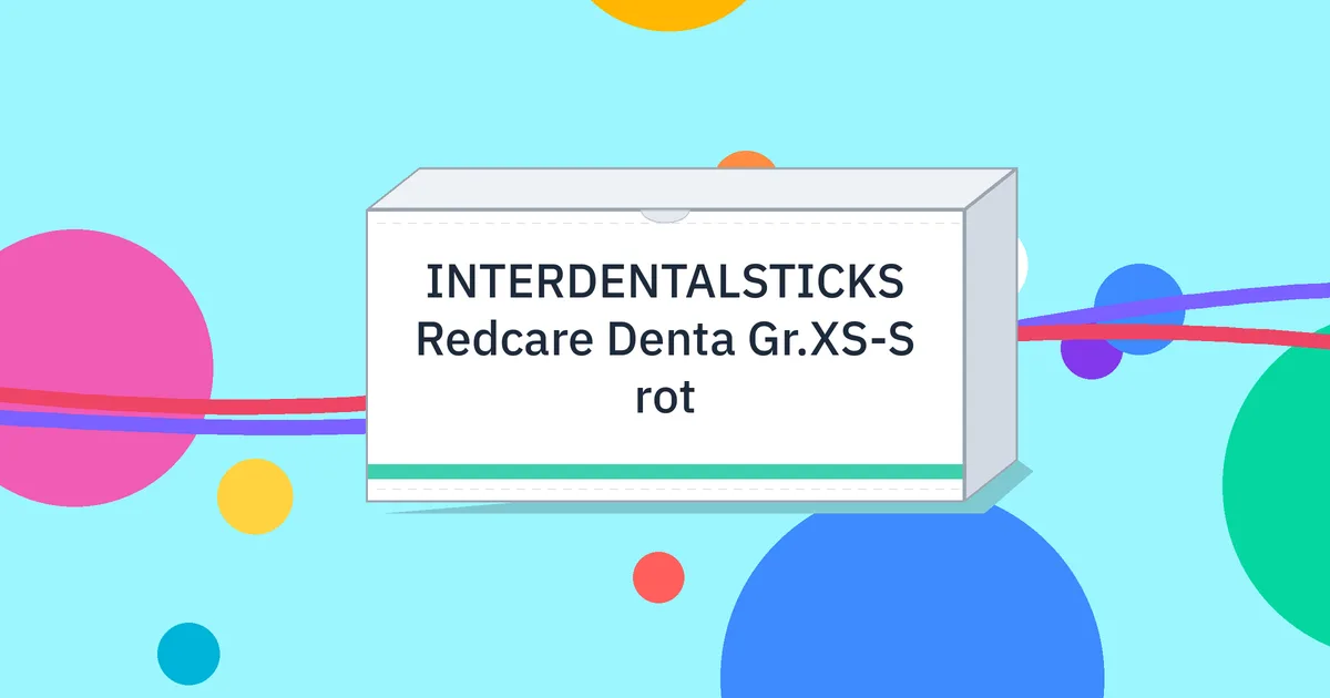 Symbolbild: Packung mit der Aufschrift INTERDENTALSTICKS Redcare Denta Gr.XS-S rot (PZN 19183279) – Verfügbarkeit und Bezug in Apotheken in Frankfurt am Main