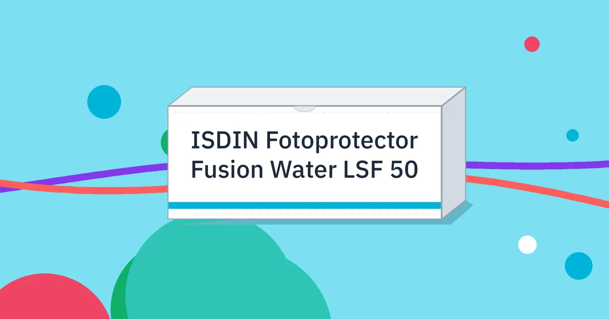 Symbolbild: Packung mit der Aufschrift ISDIN Fotoprotector Fusion Water LSF 50 (PZN 16243816) – Verfügbarkeit und Bezug in Apotheken in Frankfurt am Main