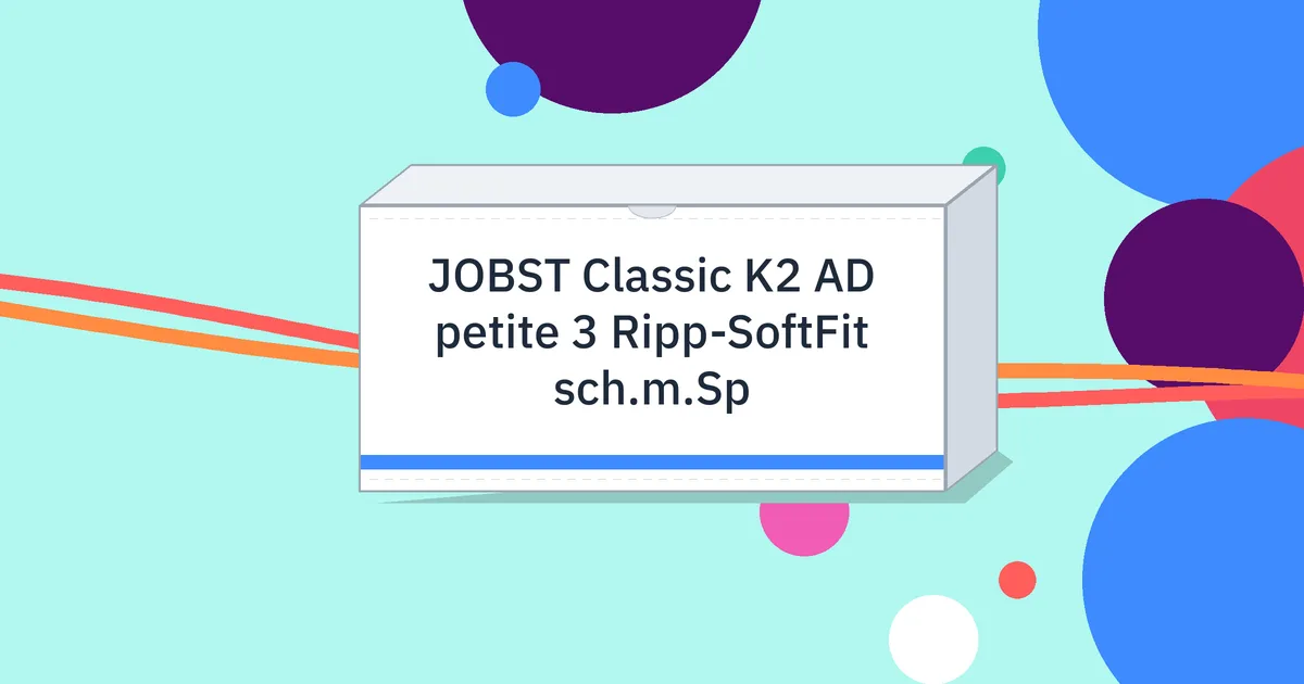 Symbolbild: Packung mit der Aufschrift JOBST Classic K2 AD petite 3 Ripp-SoftFit sch.m.Sp (PZN 14223005) – Verfügbarkeit und Bezug in Apotheken in Frankfurt am Main