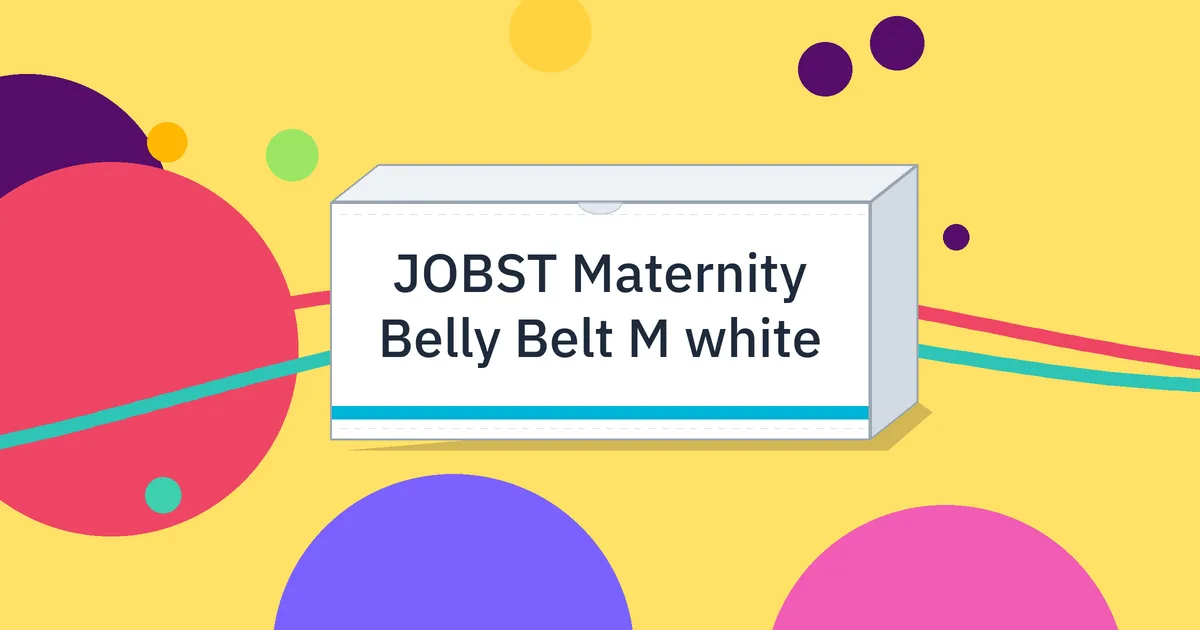Symbolbild: Packung mit der Aufschrift JOBST Maternity Belly Belt M white (PZN 18311321) – Verfügbarkeit und Bezug in Apotheken in Frankfurt am Main