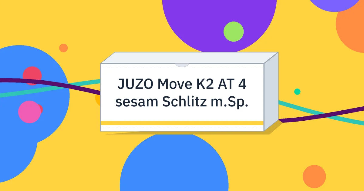 Symbolbild: Packung mit der Aufschrift JUZO Move K2 AT 4 sesam Schlitz m.Sp. (PZN 20668705) – Verfügbarkeit und Bezug in Apotheken in Frankfurt am Main
