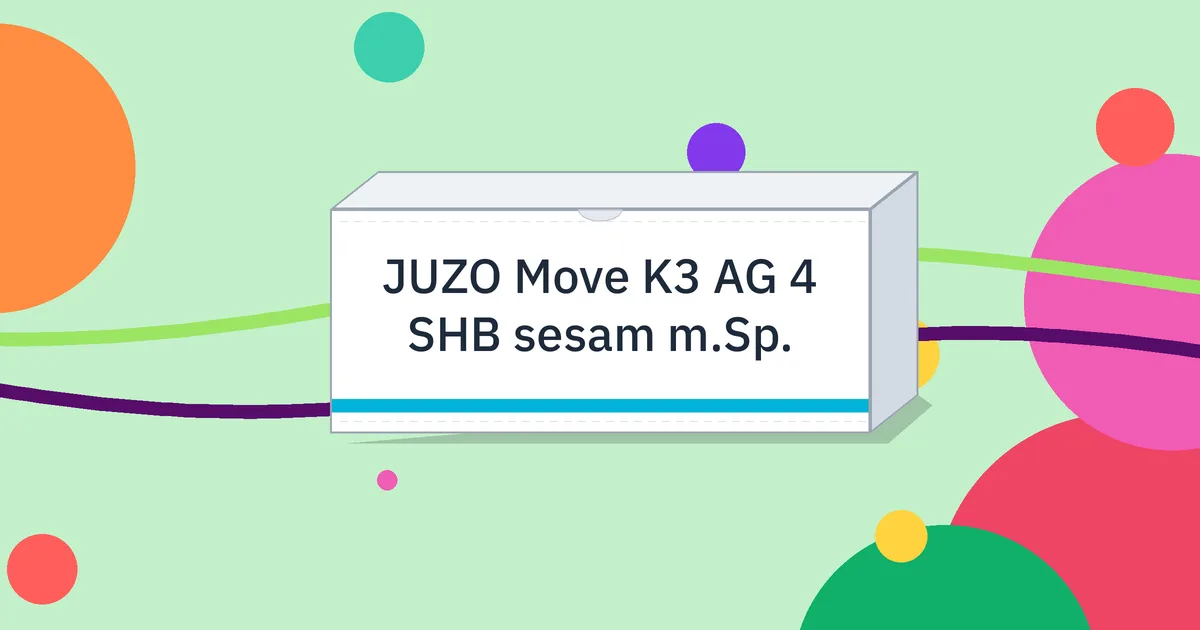 Symbolbild: Packung mit der Aufschrift JUZO Move K3 AG 4 SHB sesam m.Sp. (PZN 18575505) – Verfügbarkeit und Bezug in Apotheken in Frankfurt am Main