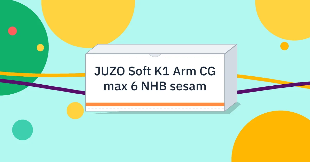 Symbolbild: Packung mit der Aufschrift JUZO Soft K1 Arm CG max 6 NHB sesam (PZN 15508922) – Verfügbarkeit und Bezug in Apotheken in Frankfurt am Main