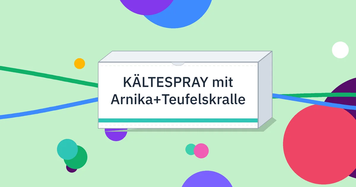 Symbolbild: Packung mit der Aufschrift KÄLTESPRAY mit Arnika+Teufelskralle (PZN 18663155) – Verfügbarkeit und Bezug in Apotheken in Frankfurt am Main