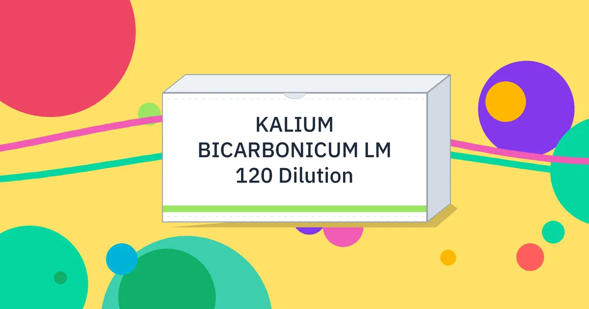 Symbolbild: Packung mit der Aufschrift KALIUM BICARBONICUM LM 120 Dilution (PZN 13783765) – Verfügbarkeit und Bezug in Apotheken in Frankfurt am Main