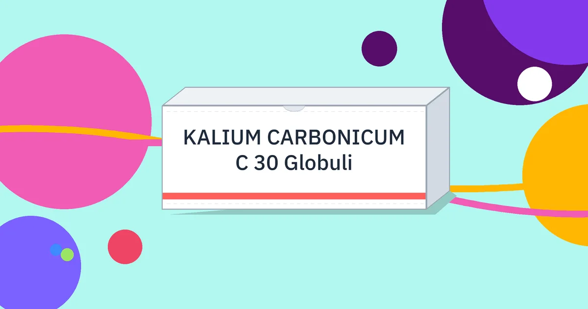 Symbolbild: Packung mit der Aufschrift KALIUM CARBONICUM C 30 Globuli (PZN 13718839) – Verfügbarkeit und Bezug in Apotheken in Frankfurt am Main