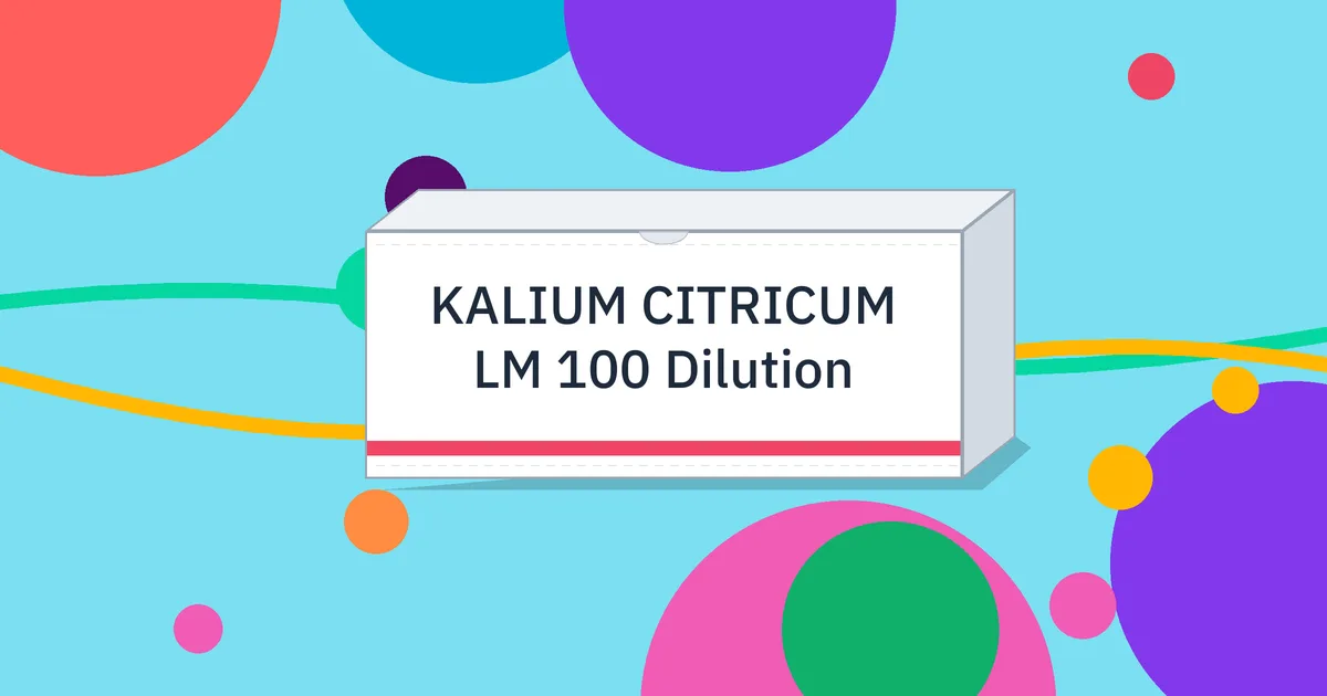 Symbolbild: Packung mit der Aufschrift KALIUM CITRICUM LM 100 Dilution (PZN 12920421) – Verfügbarkeit und Bezug in Apotheken in Frankfurt am Main