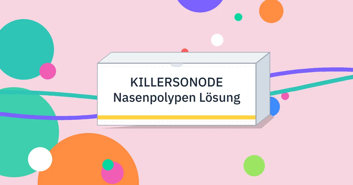 Symbolbild: Packung mit der Aufschrift KILLERSONODE Nasenpolypen Lösung (PZN 17880809) – Verfügbarkeit und Bezug in Apotheken in Frankfurt am Main