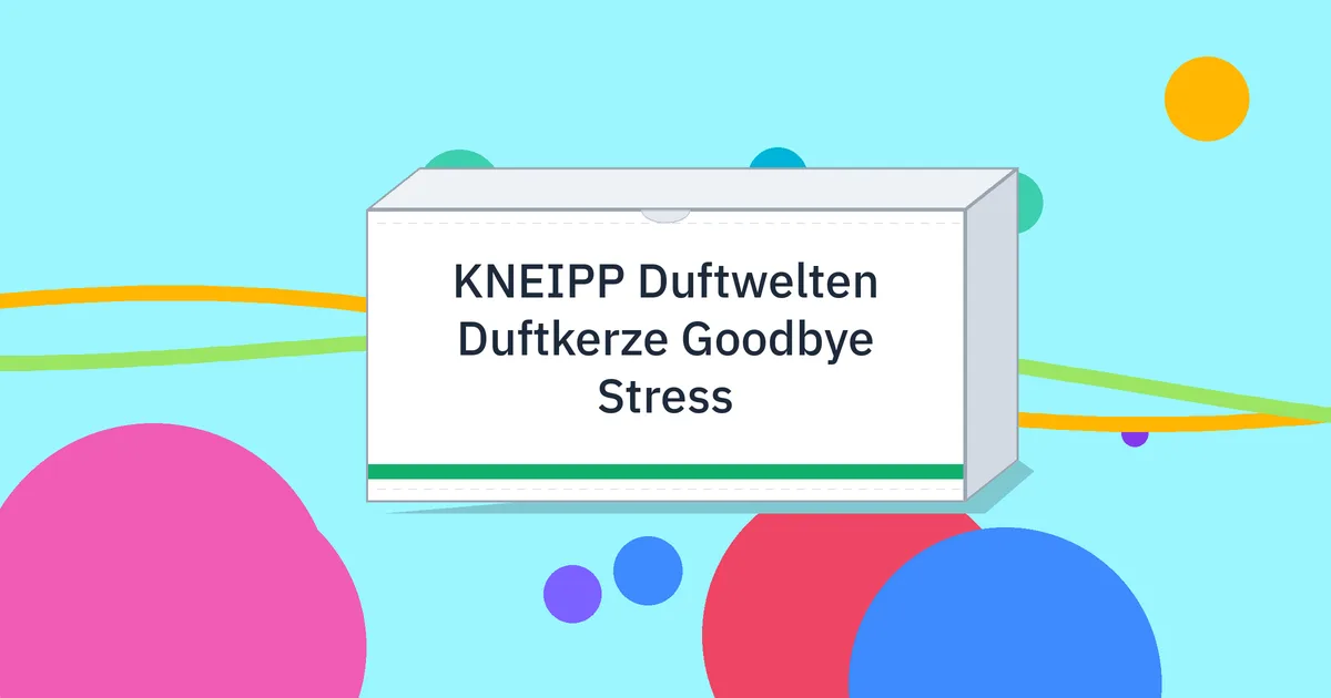 Symbolbild: Packung mit der Aufschrift KNEIPP Duftwelten Duftkerze Goodbye Stress (PZN 17570322) – Verfügbarkeit und Bezug in Apotheken in Frankfurt am Main