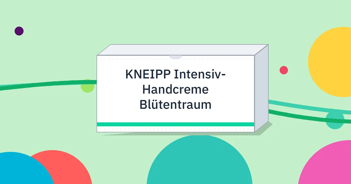 Symbolbild: Packung mit der Aufschrift KNEIPP Intensiv-Handcreme Blütentraum (PZN 16828801) – Verfügbarkeit und Bezug in Apotheken in Frankfurt am Main