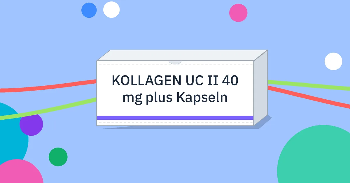 Symbolbild: Packung mit der Aufschrift KOLLAGEN UC II 40 mg plus Kapseln (PZN 18019572) – Verfügbarkeit und Bezug in Apotheken in Frankfurt am Main