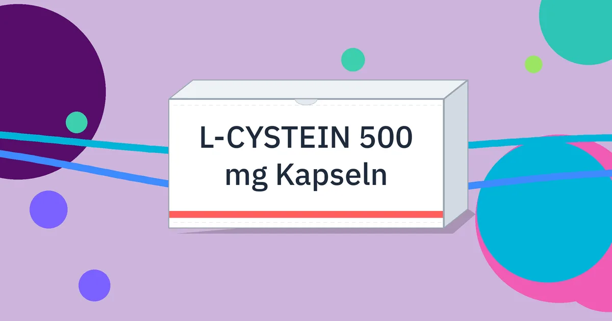 Symbolbild: Packung mit der Aufschrift L-CYSTEIN 500 mg Kapseln (PZN 09462618) – Verfügbarkeit und Bezug in Apotheken in Frankfurt am Main