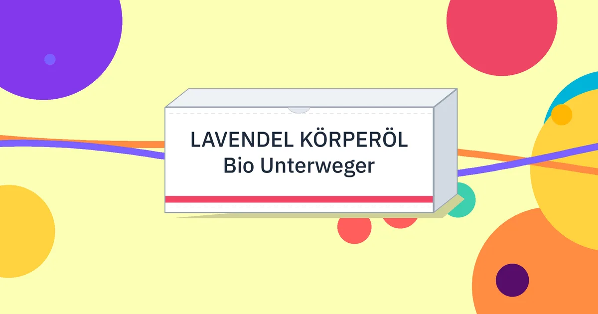 Symbolbild: Packung mit der Aufschrift LAVENDEL KÖRPERÖL Bio Unterweger (PZN 12437937) – Verfügbarkeit und Bezug in Apotheken in Frankfurt am Main