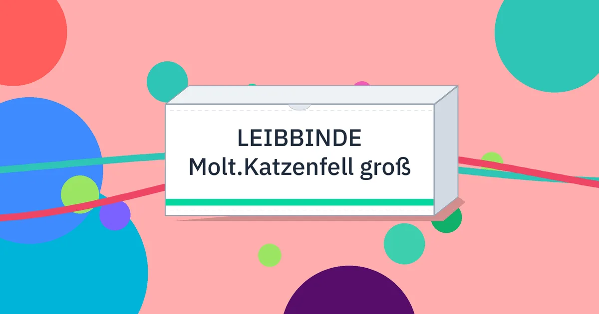 Symbolbild: Packung mit der Aufschrift LEIBBINDE Molt.Katzenfell groß (PZN 01730947) – Verfügbarkeit und Bezug in Apotheken in Frankfurt am Main