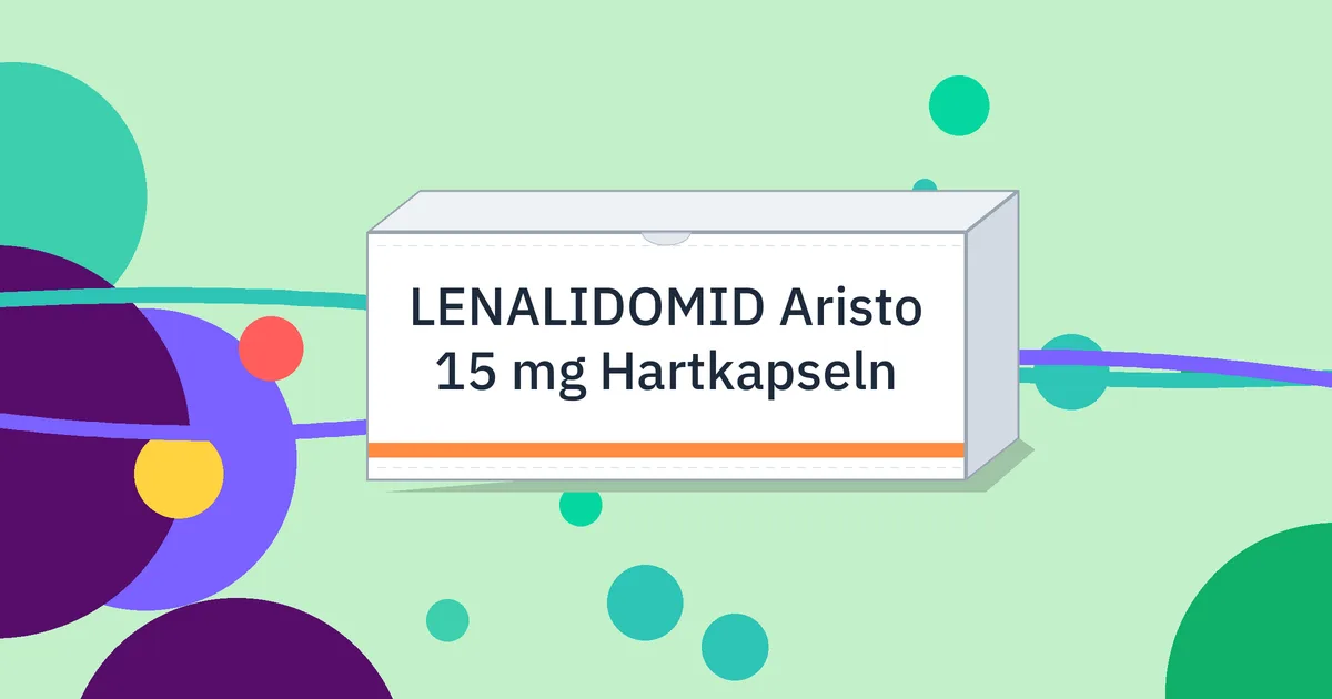 Symbolbild: Packung mit der Aufschrift LENALIDOMID Aristo 15 mg Hartkapseln (PZN 18001595) – Verfügbarkeit und Bezug in Apotheken in Frankfurt am Main