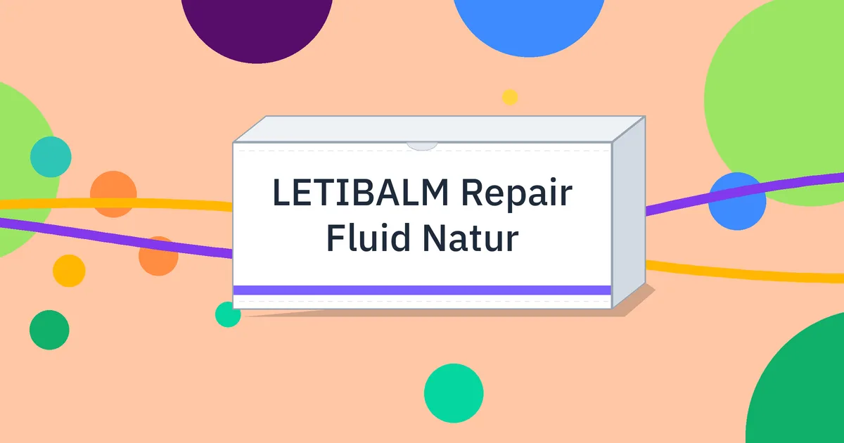 Symbolbild: Packung mit der Aufschrift LETIBALM Repair Fluid Natur (PZN 18302411) – Verfügbarkeit und Bezug in Apotheken in Frankfurt am Main