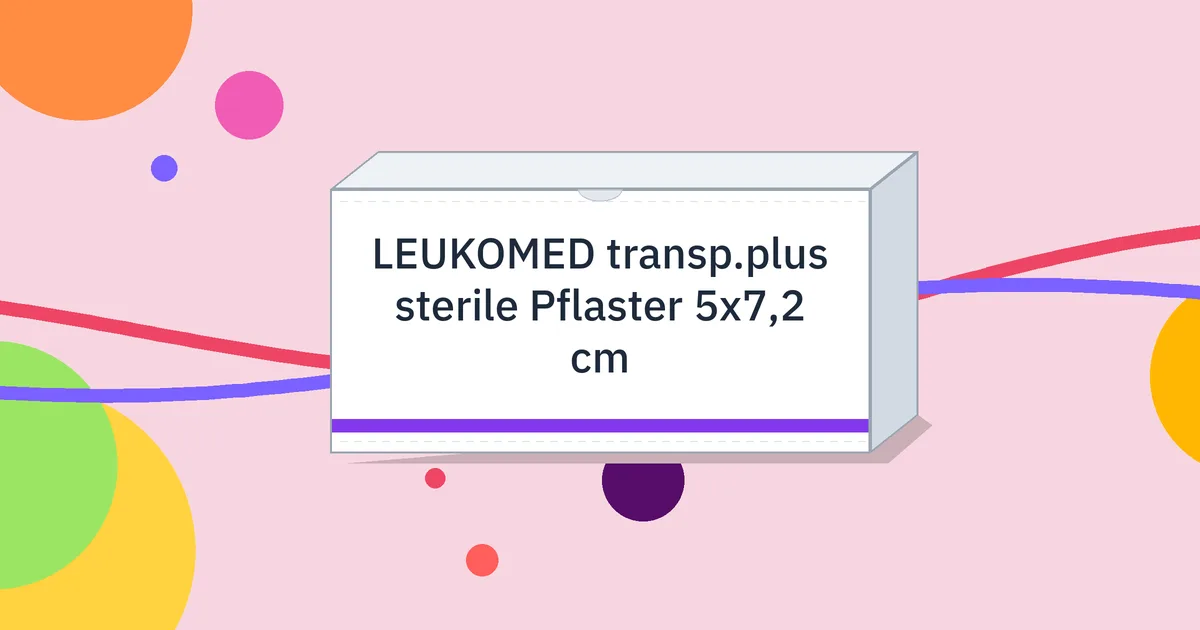 Symbolbild: Packung mit der Aufschrift LEUKOMED transp.plus sterile Pflaster 5x7,2 cm (PZN 18705988) – Verfügbarkeit und Bezug in Apotheken in Frankfurt am Main