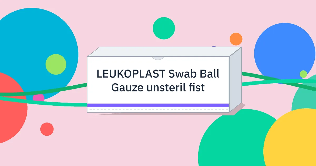 Symbolbild: Packung mit der Aufschrift LEUKOPLAST Swab Ball Gauze unsteril fist (PZN 17208302) – Verfügbarkeit und Bezug in Apotheken in Frankfurt am Main