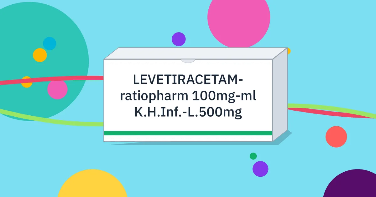 Symbolbild: Packung mit der Aufschrift LEVETIRACETAM-ratiopharm 100mg-ml K.H.Inf.-L.500mg (PZN 09431635) – Verfügbarkeit und Bezug in Apotheken in Frankfurt am Main