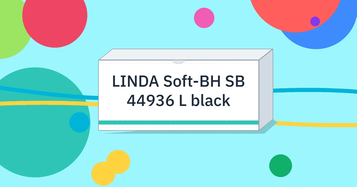 Symbolbild: Packung mit der Aufschrift LINDA Soft-BH SB 44936 L black (PZN 19182340) – Verfügbarkeit und Bezug in Apotheken in Frankfurt am Main
