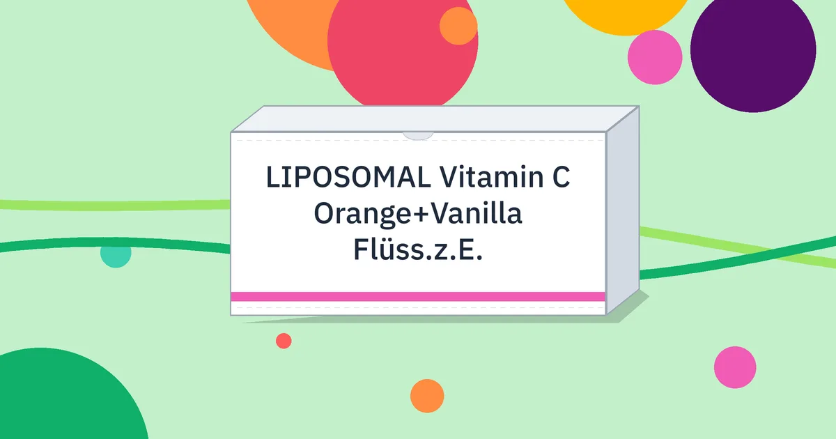 Symbolbild: Packung mit der Aufschrift LIPOSOMAL Vitamin C Orange+Vanilla Flüss.z.E. (PZN 19403887) – Verfügbarkeit und Bezug in Apotheken in Frankfurt am Main